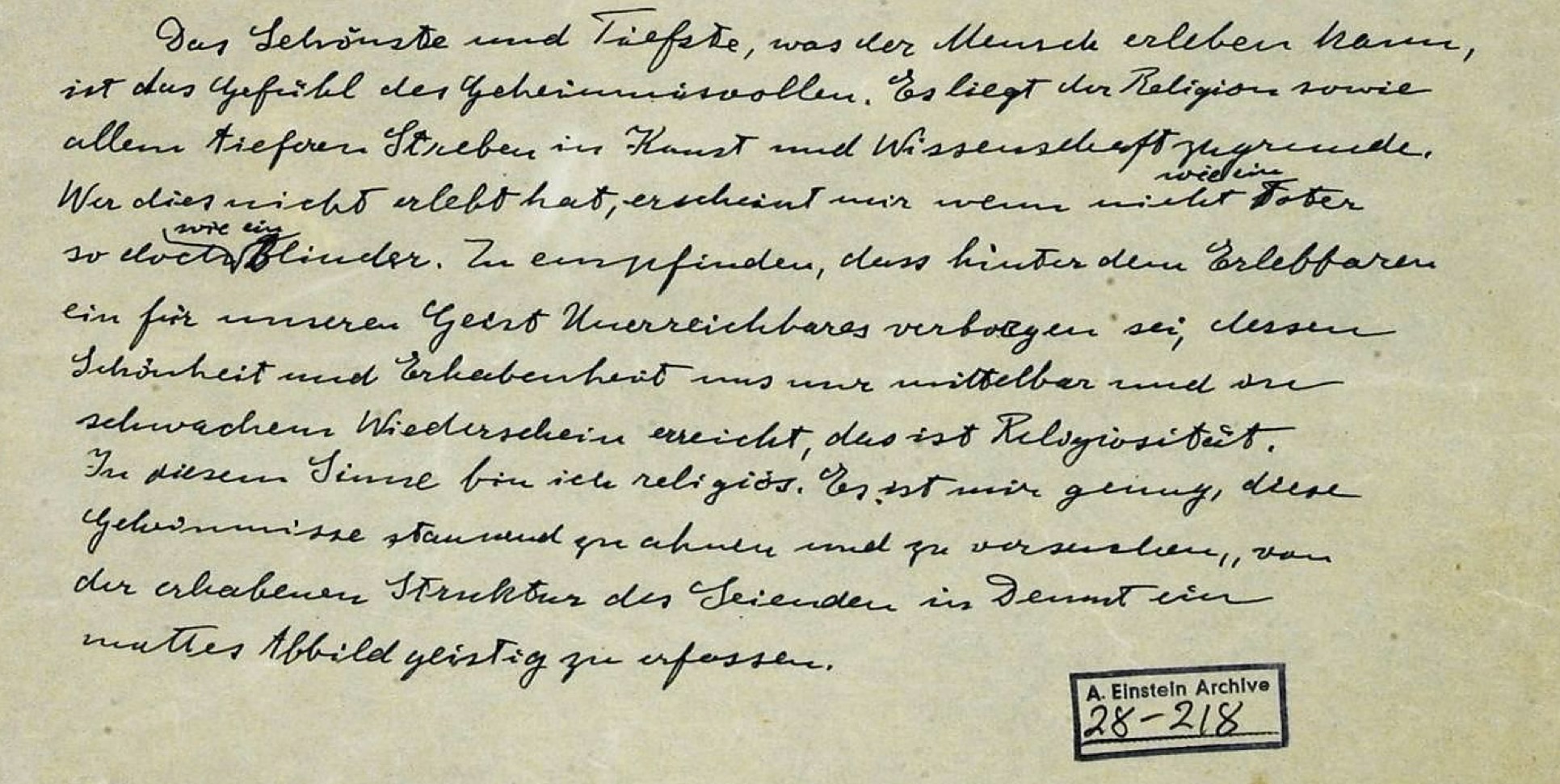 Linkshänder-Handschrift